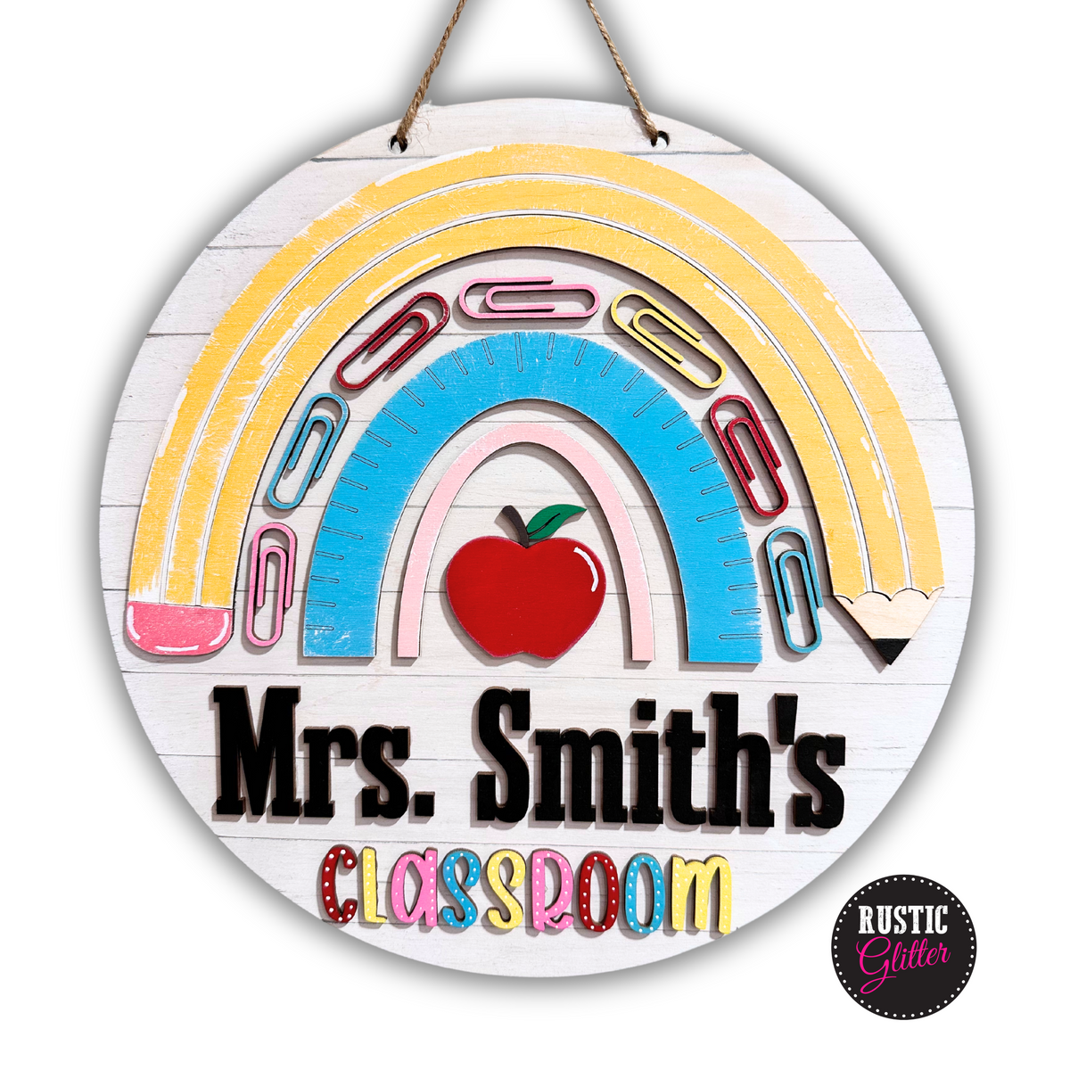 Teacher Classroom Rainbow Name Sign | Personalized | Teacher Gift | DI ...