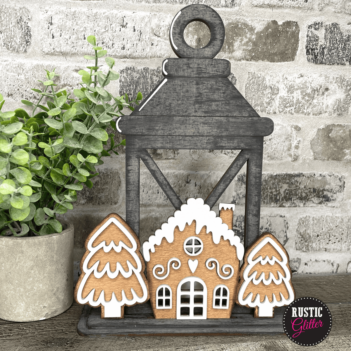 Gingerbread House Insert for Interchangeable Lantern | DIY Kit | Unfin ...