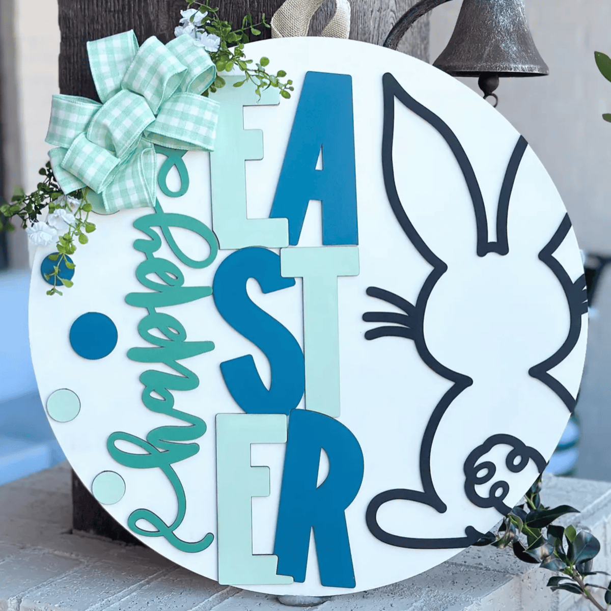 Happy Easter Door Hanger | DIY Kit | Unfinished – Rustic Glitter